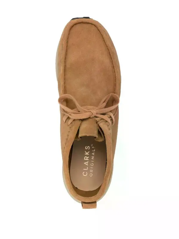 Clarks Suede Lace-up Chunky Sole Boots
