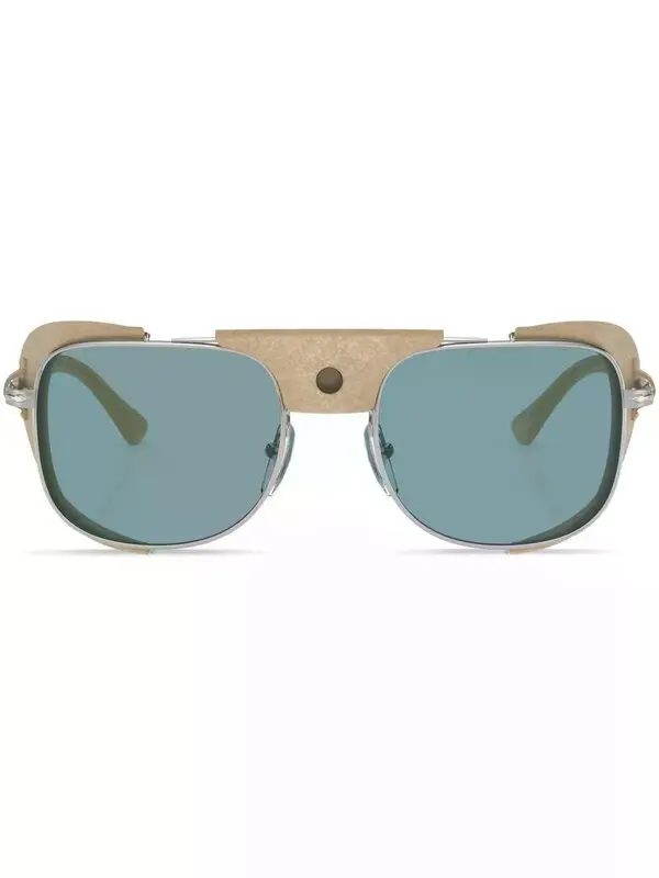 Persol Po1013sz Rectangle-frame Sunglasses - Silver