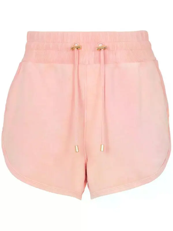 Balmain Embroidered-logo Cotton Shorts