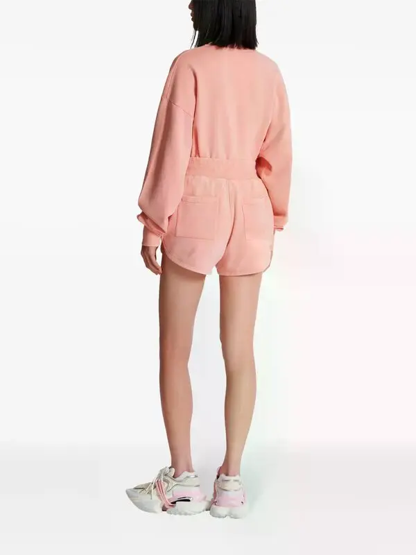 Balmain Embroidered-logo Cotton Shorts