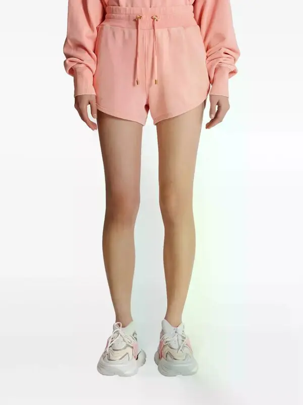 Balmain Embroidered-logo Cotton Shorts