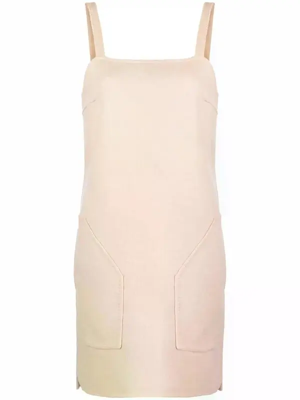 Max Mara Sleeveless Square Neck Dress - Neutrals
