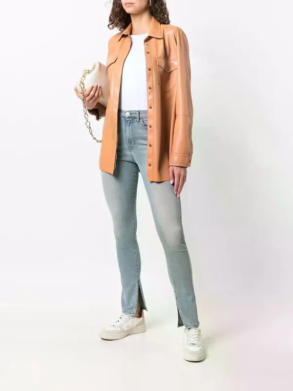 3x1 Slit-hem Skinny Jeans