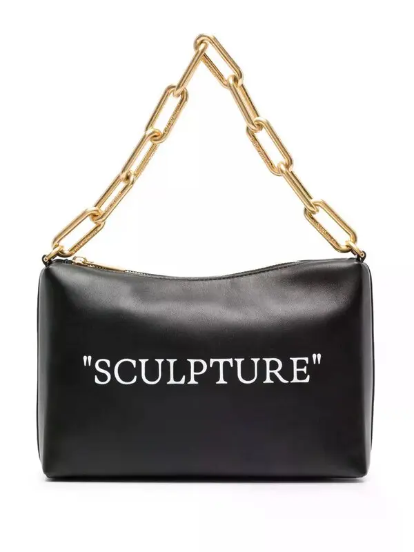 Off-White Block Pouch Leather Shoulder Bag