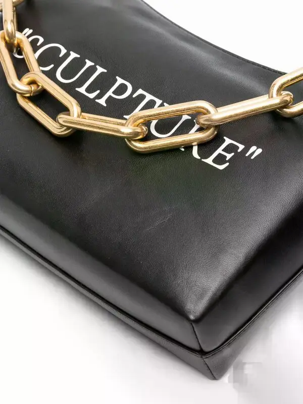 Off-White Block Pouch Leather Shoulder Bag