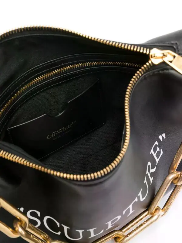 Off-White Block Pouch Leather Shoulder Bag