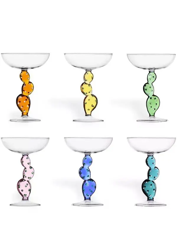ICHENDORF MILANO Dessert Plants Cactus Champagne Bowls - Multicolour