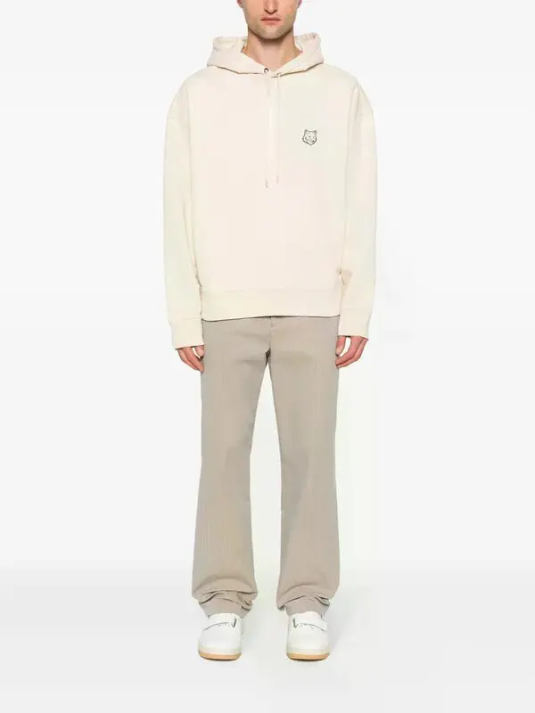 Maison Kitsuné Bold Fox Head Cotton Hoodie - Neutrals