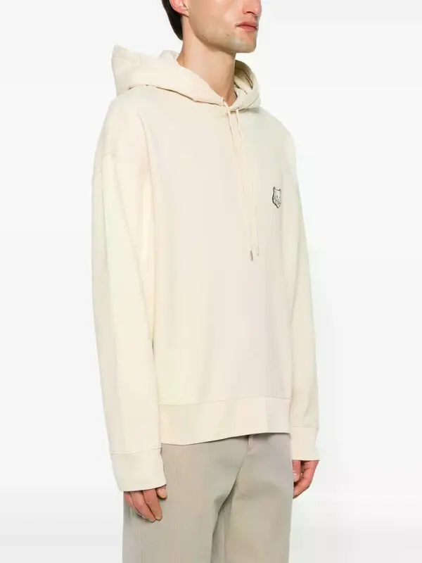 Maison Kitsuné Bold Fox Head Cotton Hoodie - Neutrals