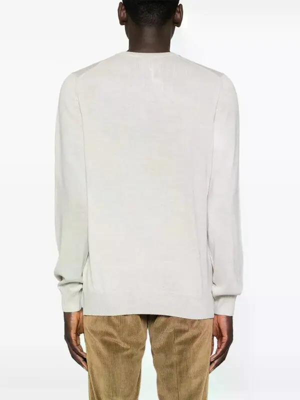 FAY Virgin Wool Knit Sweater - Neutrals