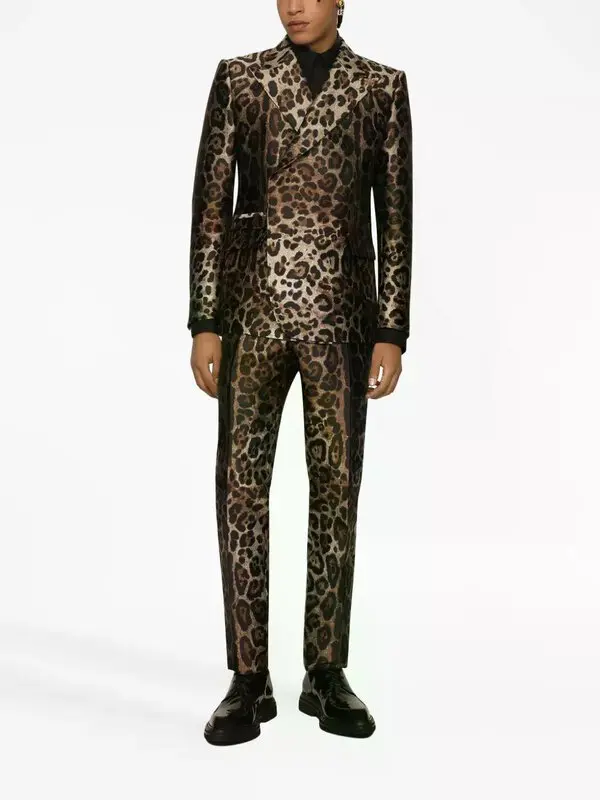 Dolce & Gabbana Double-breasted Leopard-print Suit
