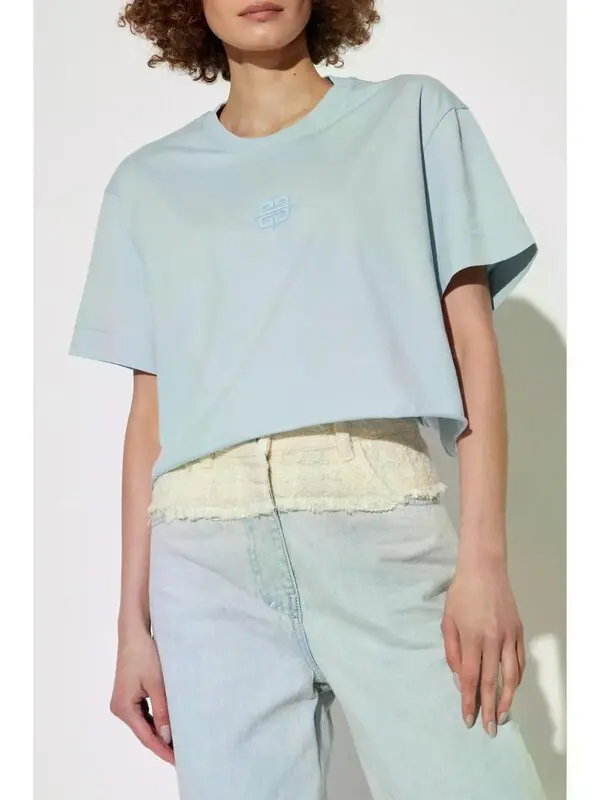 Givenchy Cropped 4g Liquid T-shirt