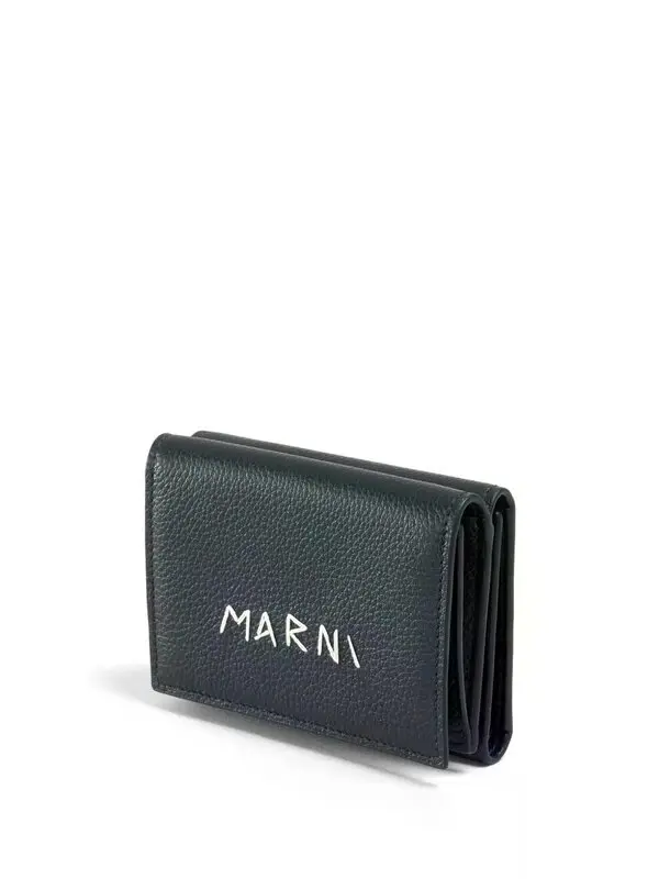 Marni Logo-embroidered Leather Wallet
