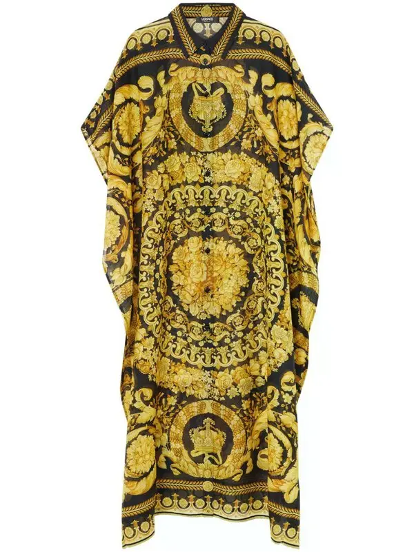 Versace Printed Cover-up Dress - Black