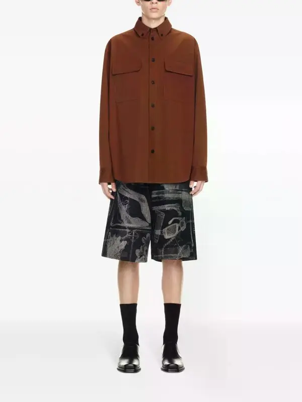 Off-White Ow Emb Cotgab Milit Shirt