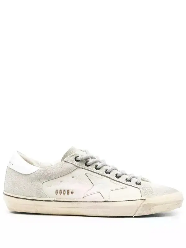 GOLDEN GOOSE Super-star Distressed Leather Sneakers