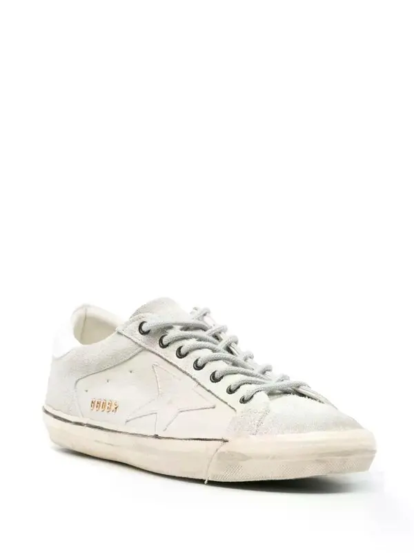 GOLDEN GOOSE Super-star Distressed Leather Sneakers