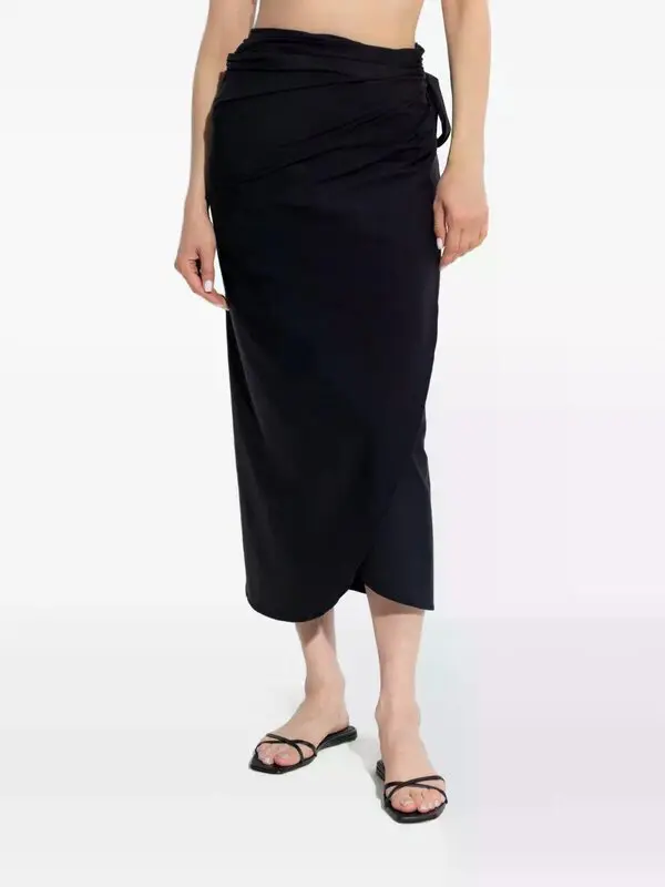 Hunza G Ruched Midi Skirt