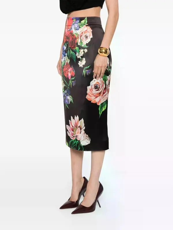 Dolce & Gabbana Floral Print Midi Skirt