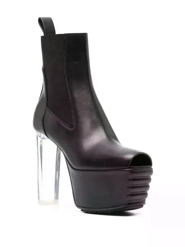 Rick Owens 160mm Open-toe Leather Heeled Boots