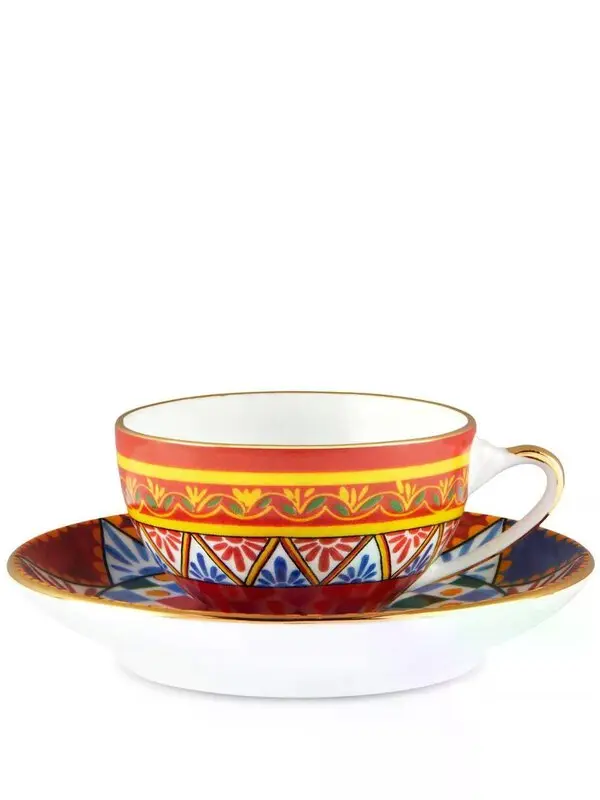 Dolce & Gabbana Carretto Siciliano Espresso Set - Red
