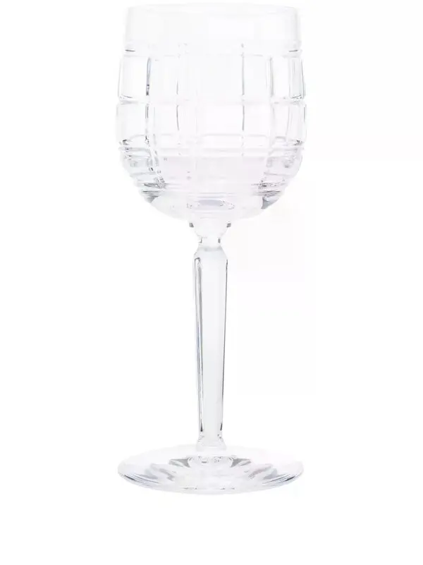 Ralph Lauren Hudson Plaid Wine Glass - Neutrals