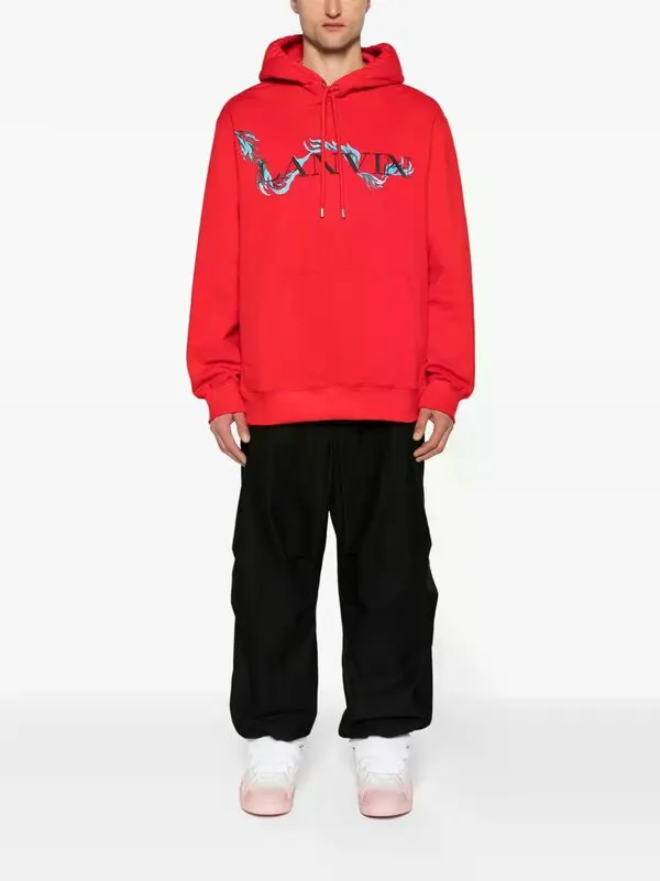 LANVIN Dragon Print Cotton Hoodie