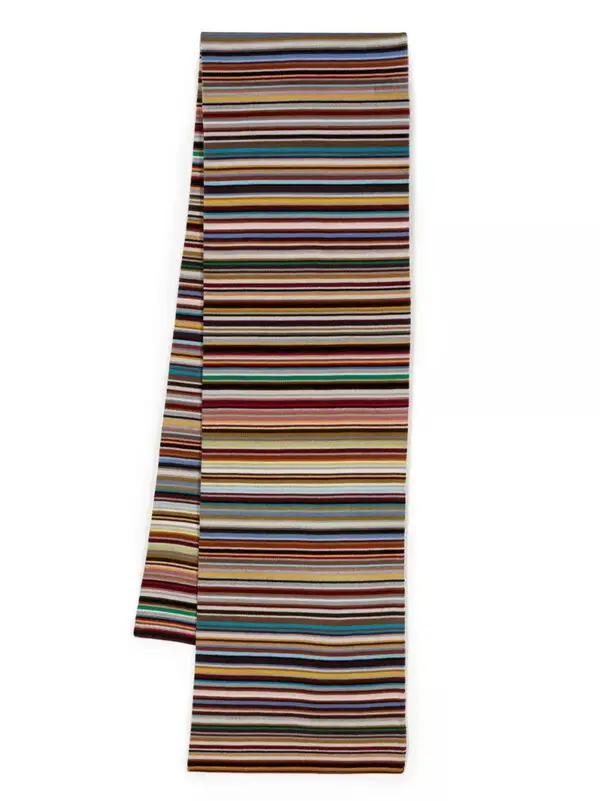 Paul Smith Stripe-pattern Virgin Wool Scarf - Multicolour