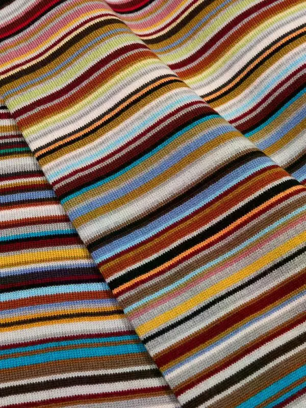 Paul Smith Stripe-pattern Virgin Wool Scarf