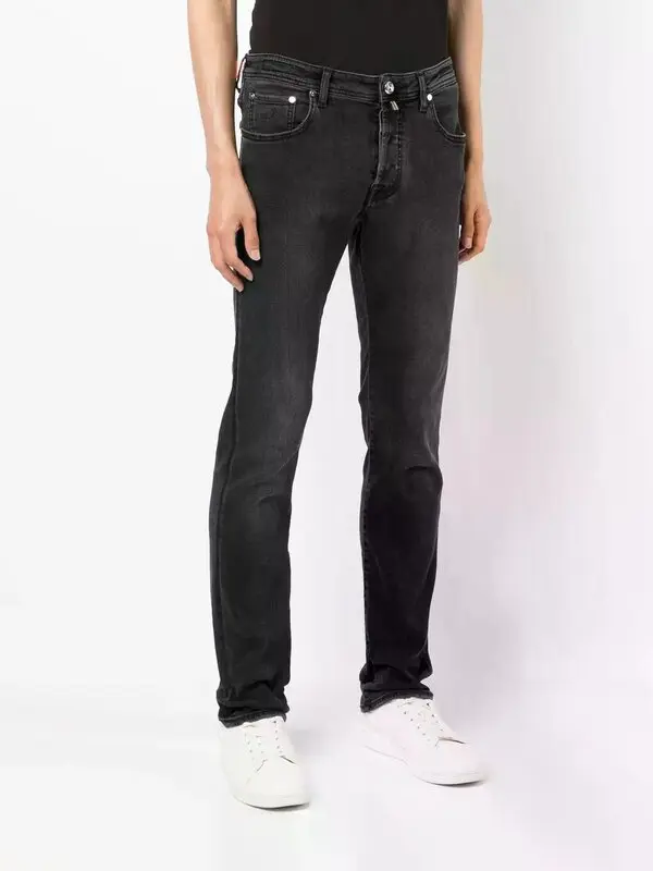Jacob Cohen Mid-rise Slim-fit Jeans - Black