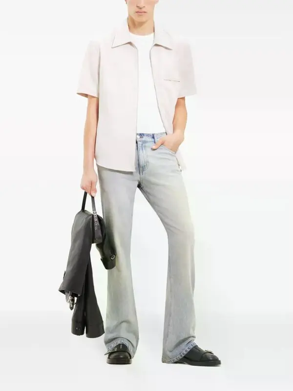 COURREGES Zip-up Twill Shirt