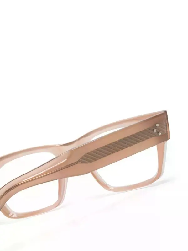 CUTLER & GROSS Logo-engraved Rectangle-frame Glasses - Neutrals