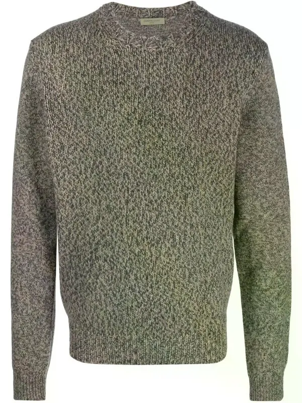 Corneliani Mélange-knit Crew-neck Jumper - Brown