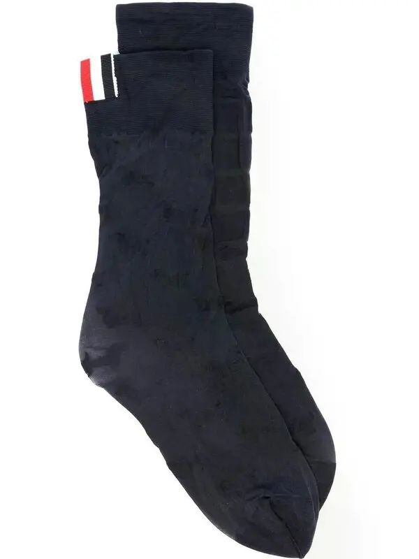 Thom Browne Rwb-stripe Socks - Blue