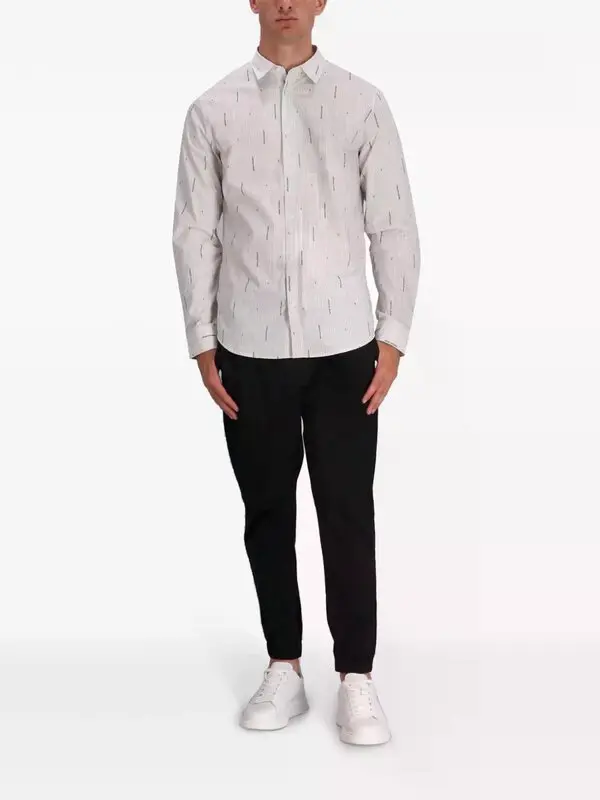 Armani Exchange Logo-print Striped Cotton Shirt