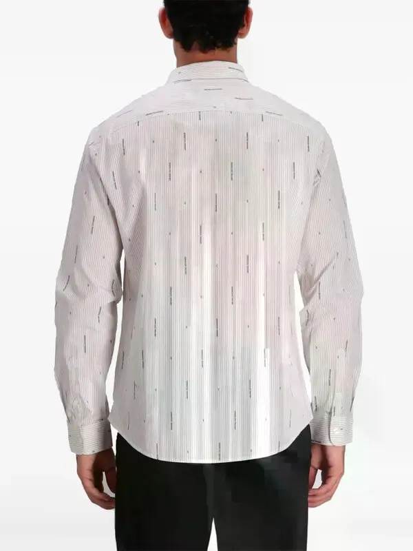 Armani Exchange Logo-print Striped Cotton Shirt