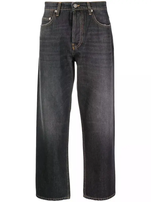 GOLDEN GOOSE Logo-patch Cropped Jeans