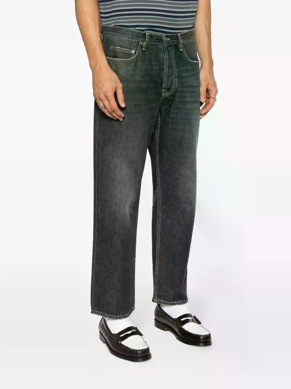 GOLDEN GOOSE Logo-patch Cropped Jeans