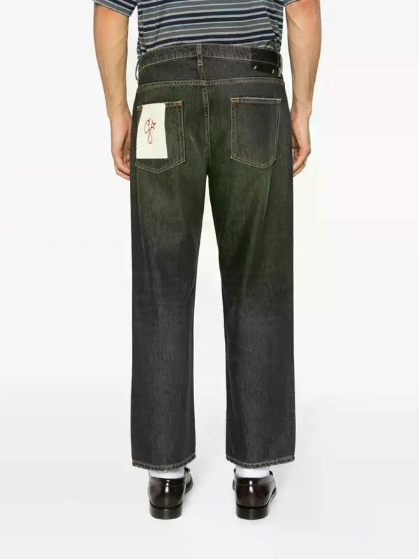 GOLDEN GOOSE Logo-patch Cropped Jeans