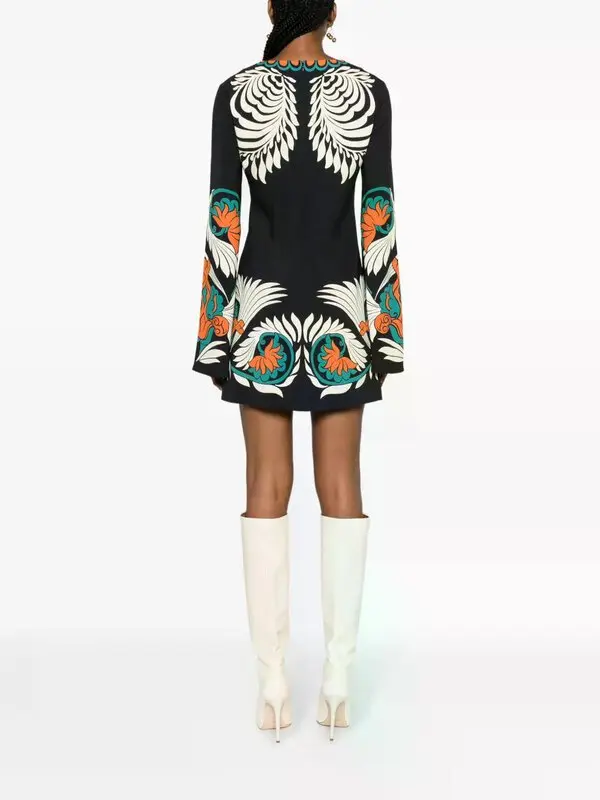 La DoubleJ Mini Supremes-print Swing Dress - Black