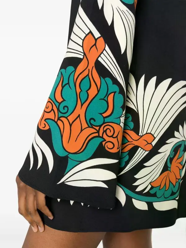 La DoubleJ Mini Supremes-print Swing Dress - Black