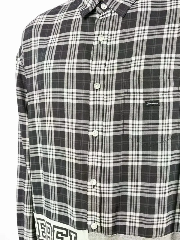 UNDERCOVERISM Patchwork Plaid Long-sleeve Shirt