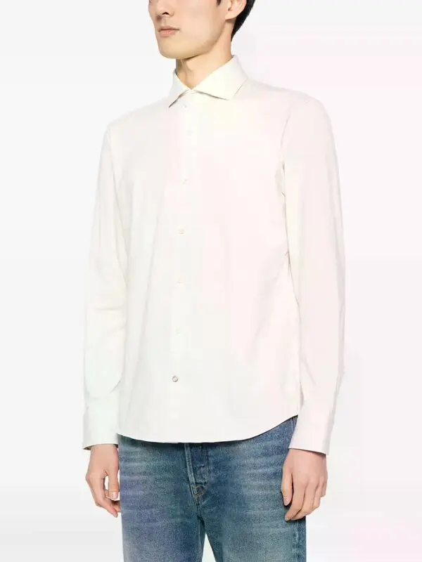 BOSS Stretch-cotton Twill Shirt - Neutrals