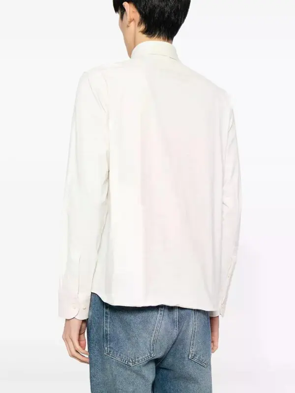 BOSS Stretch-cotton Twill Shirt - Neutrals