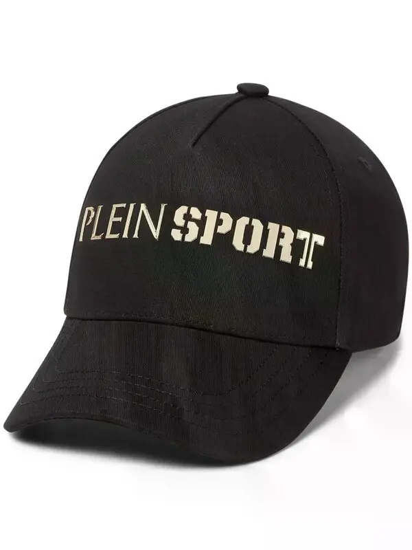 PLEIN SPORT Logo-print Cotton Baseball Cap - Black