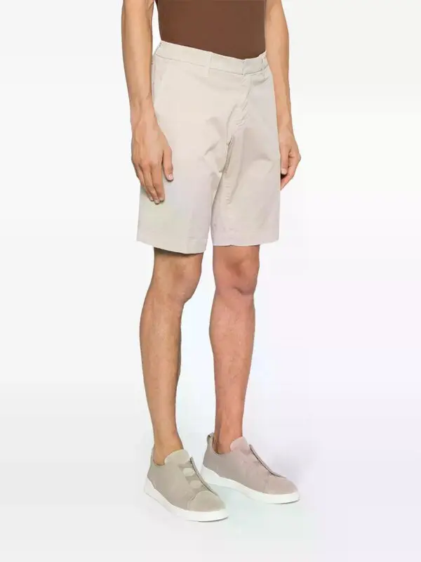 FAY Logo-patch Bermuda Shorts - Neutrals