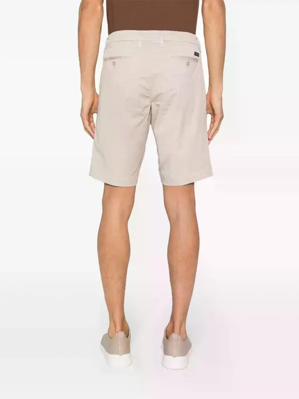 FAY Logo-patch Bermuda Shorts - Neutrals