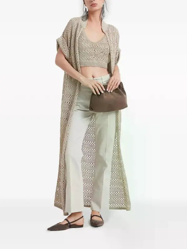 Brunello Cucinelli Stretch-cotton Kick-flare Trousers