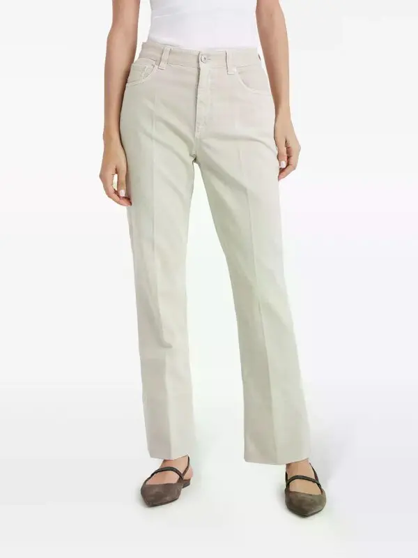 Brunello Cucinelli Stretch-cotton Kick-flare Trousers