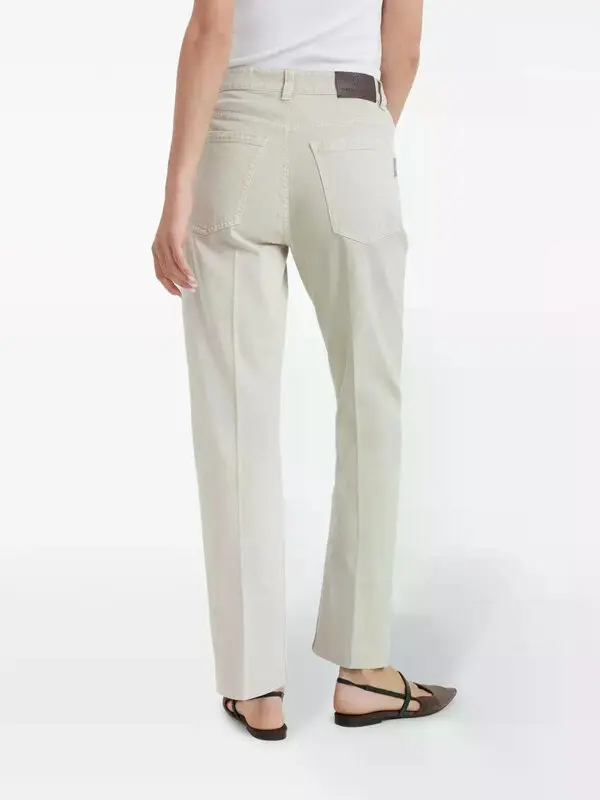 Brunello Cucinelli Stretch-cotton Kick-flare Trousers